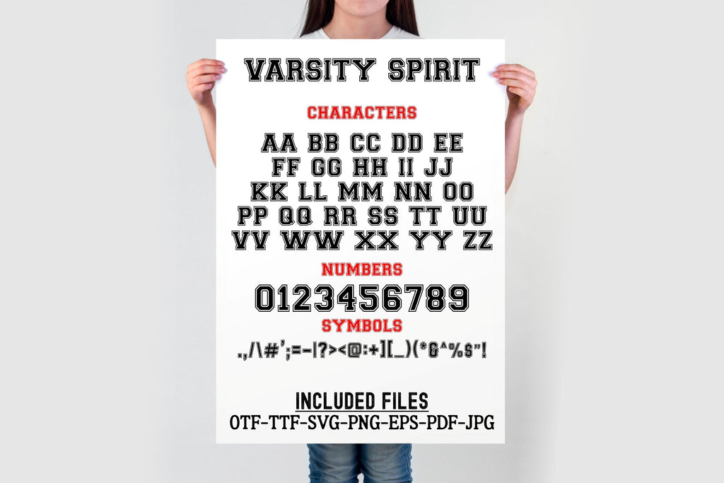 Varsity Font SVG, College Alphabet, Monogram SVG, Sports Font, Varsity ...