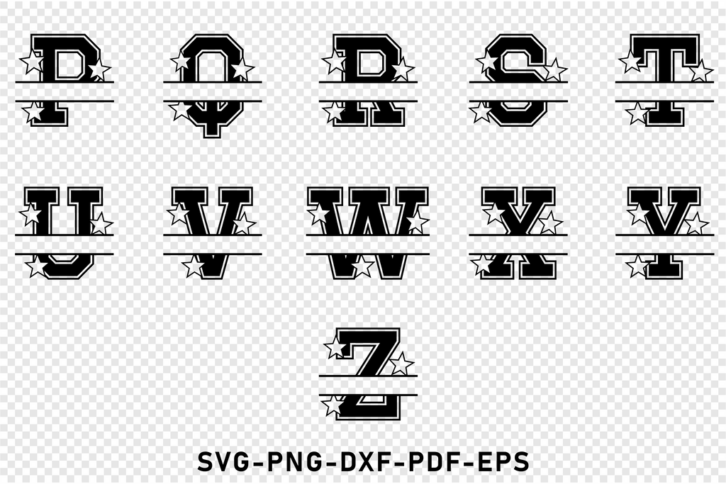 Varsity Font SVG Designs, Jersey Fonts SVG, Varsity Split Letter ...