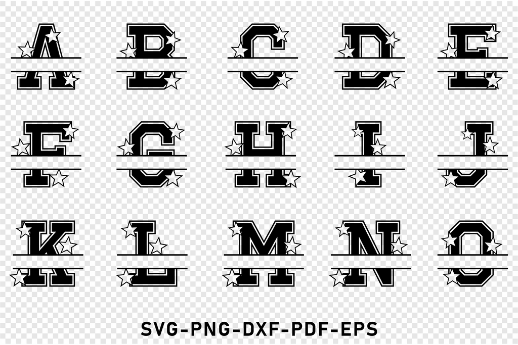 Varsity Font SVG Designs, Jersey Fonts SVG, Varsity Split Letter ...