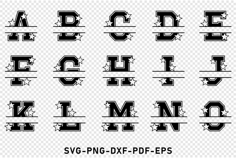 Varsity Font SVG Designs, Jersey Fonts SVG, Varsity Split Letter ...