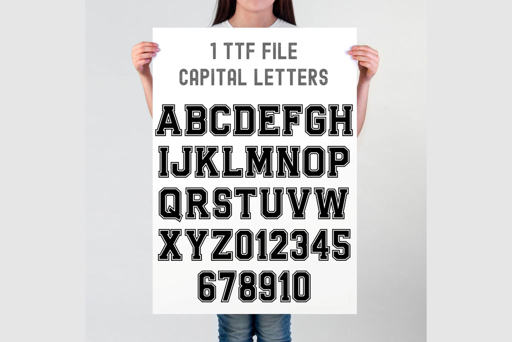 Varsity Narrow Font, Varsity Font SVG, Jersey Font SVG TTF, Outline Le ...