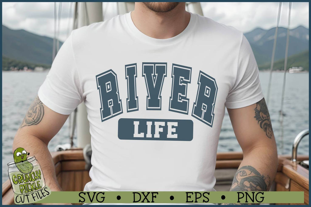 Varsity River Life SVG File - So Fontsy