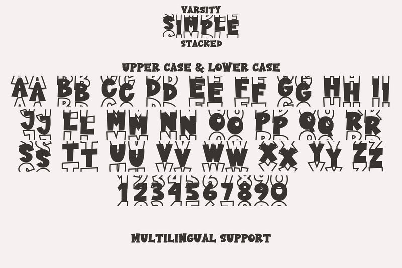 Varsity Simple Stacked - So Fontsy