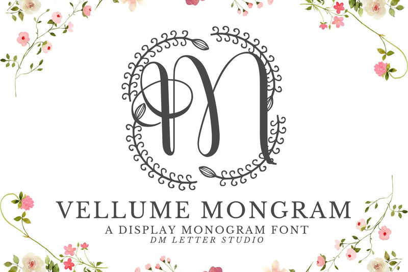 Vellume Monogram – Elegant Serif Monogram Font for Luxury Branding - So ...