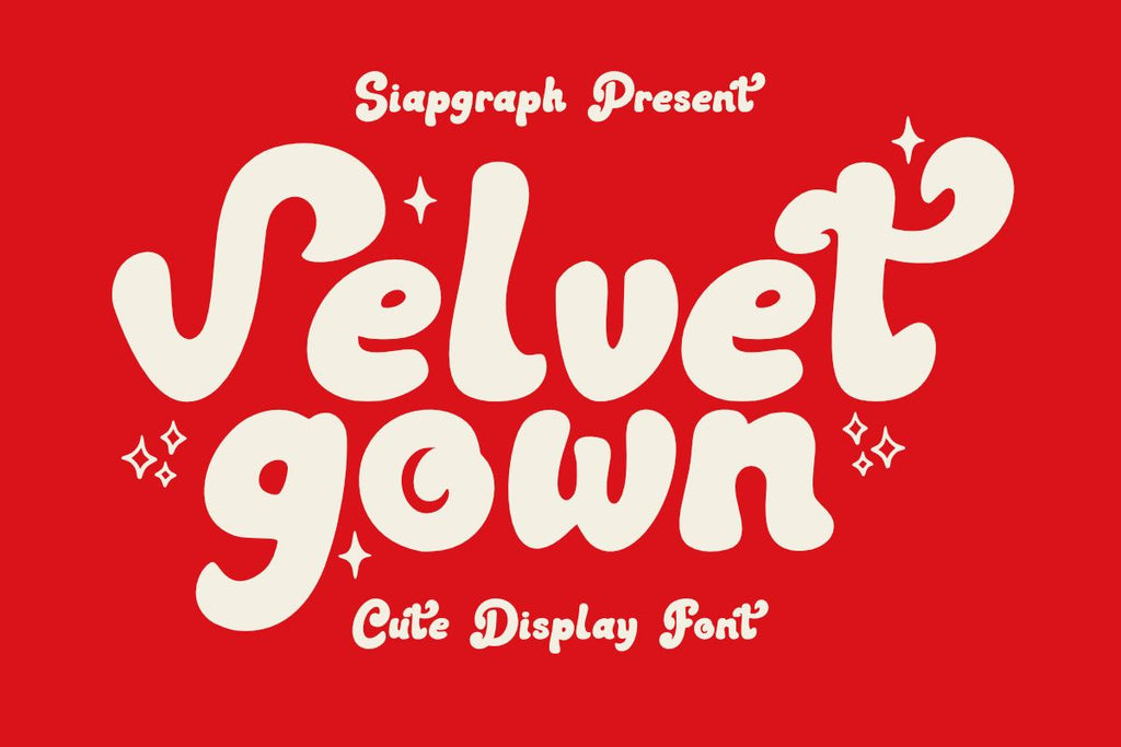 Velvet Gown - Bold Retro Font - So Fontsy