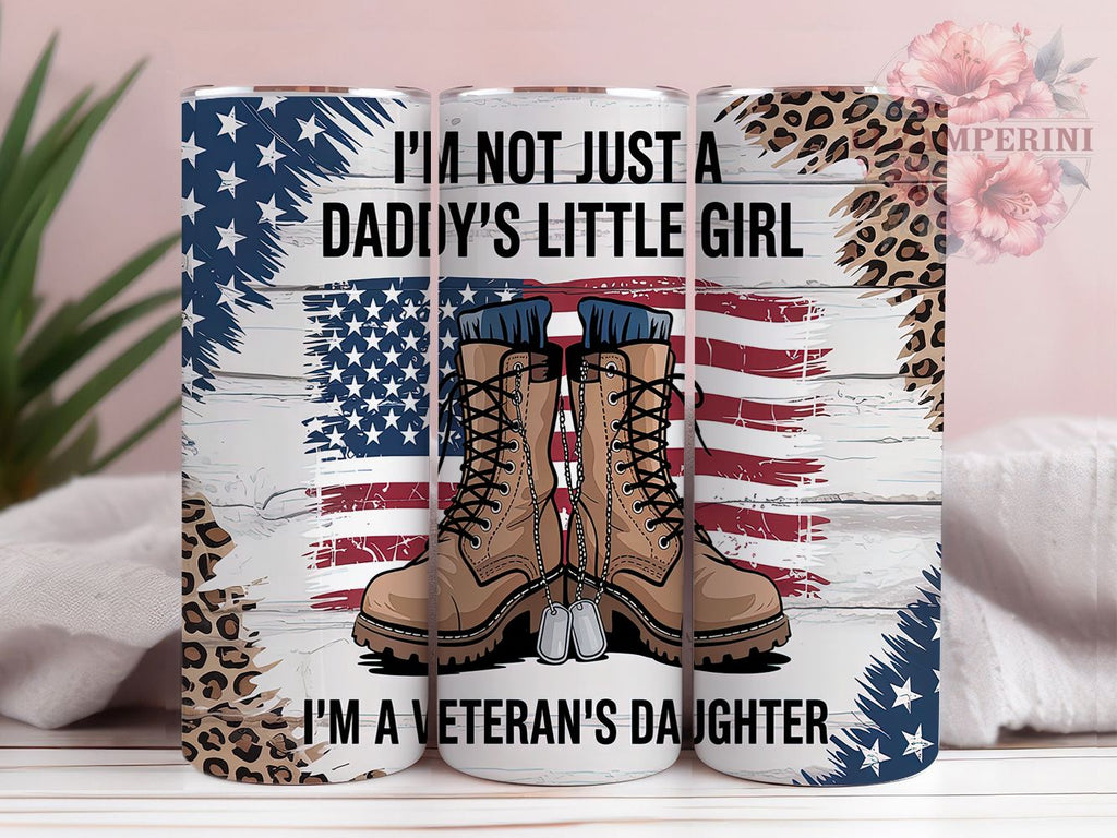 Veteran Daughter Patriotic Gift Tumbler, Military Pride Cup, Daddy's ...