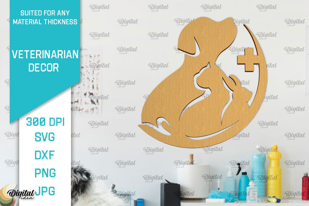 Veterinarian Sign Laser Cut. Veterinarian Wall Decor SVG - So Fontsy