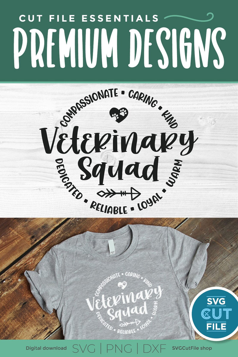 Veterinary squad svg for Cricut or Silhouette - So Fontsy