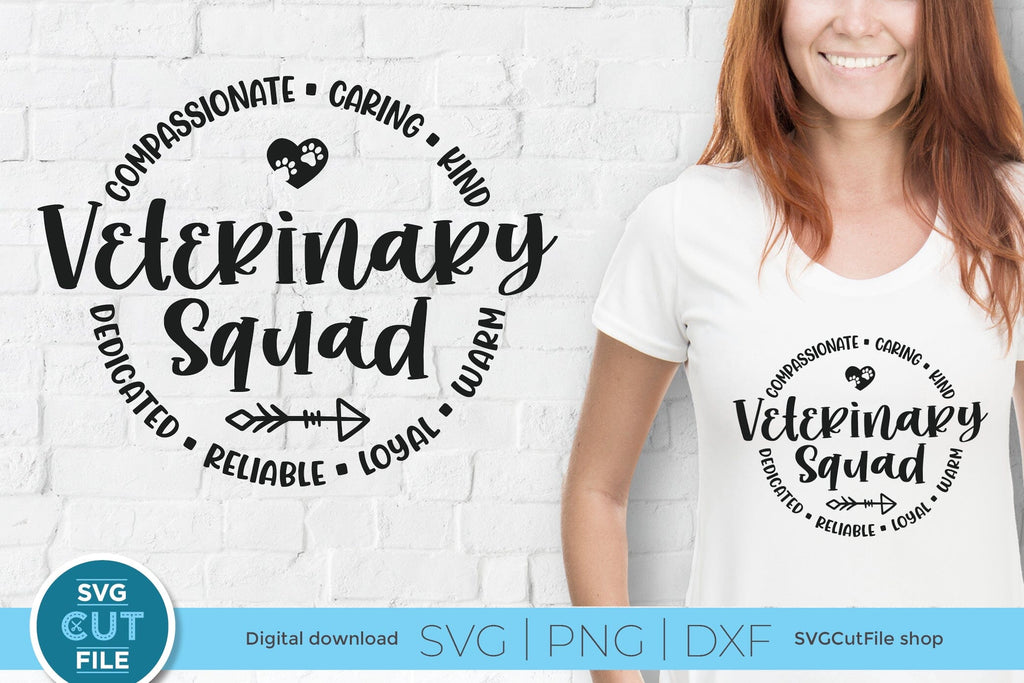 Veterinary squad svg for Cricut or Silhouette - So Fontsy