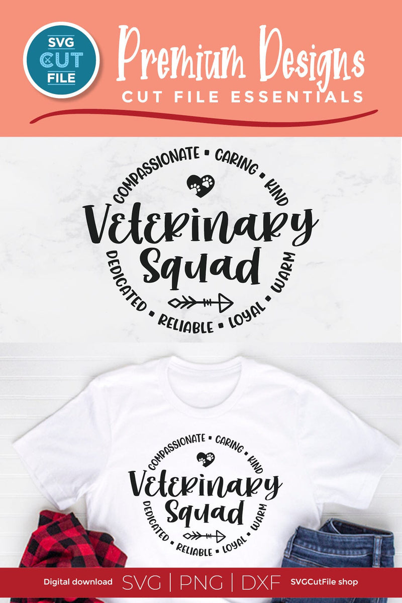Veterinary squad svg for Cricut or Silhouette - So Fontsy