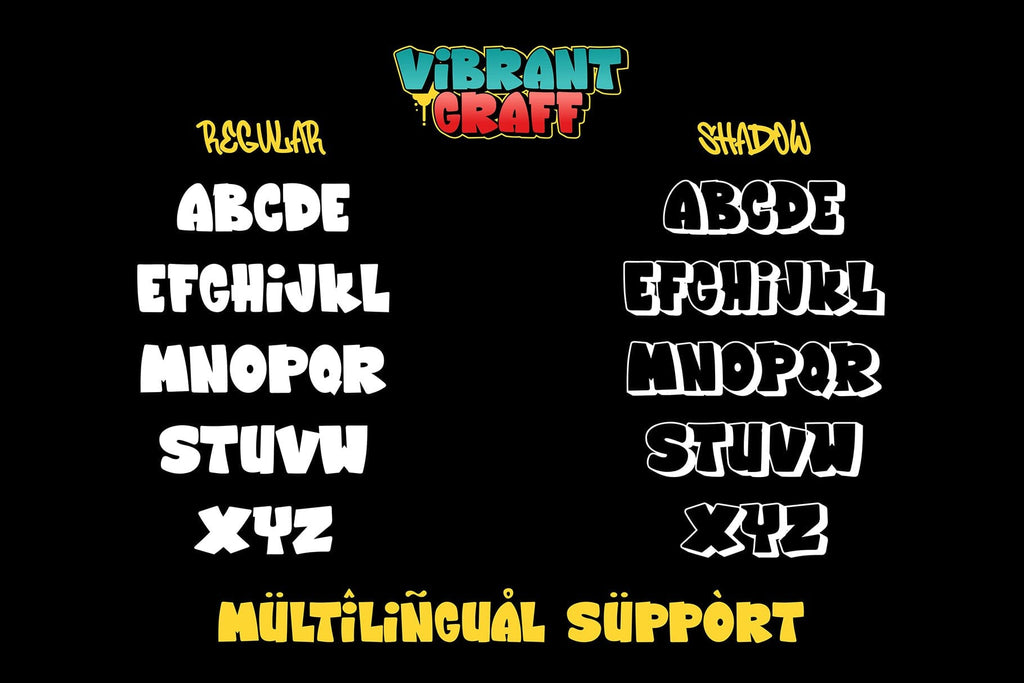 Vibrant Graff - Layered Graffiti Font - So Fontsy