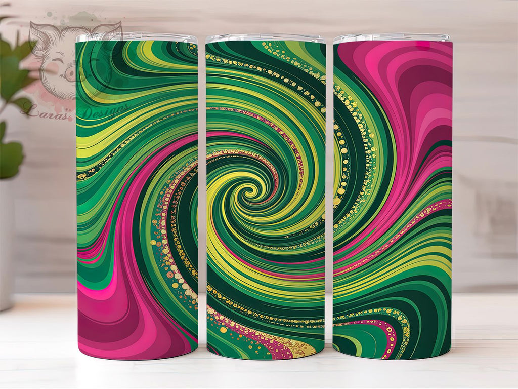 Vibrant Neon Oil Slick Slime Tumbler, Oil Slick Wrap, 20oz Tumbler ...