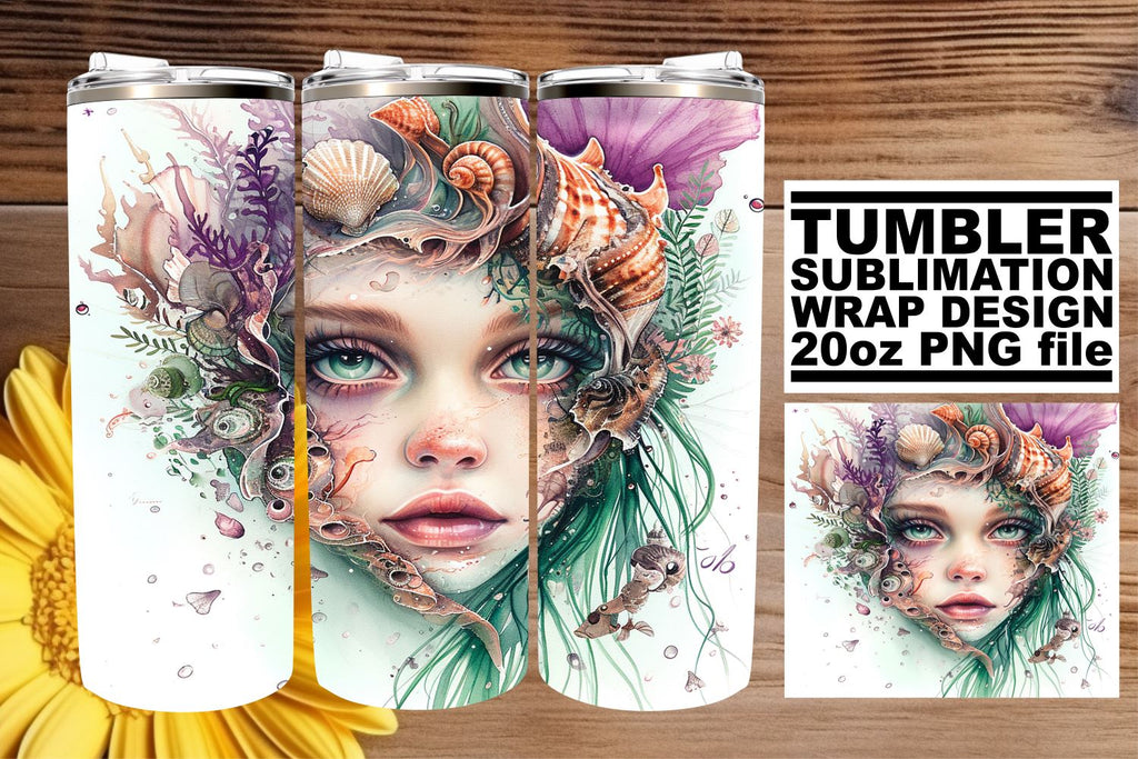 Vibrant Sea Maiden Sublimation Graphics Pack - So Fontsy