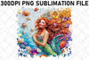 Vibrant Watercolor Sea Siren Design Bundle - So Fontsy