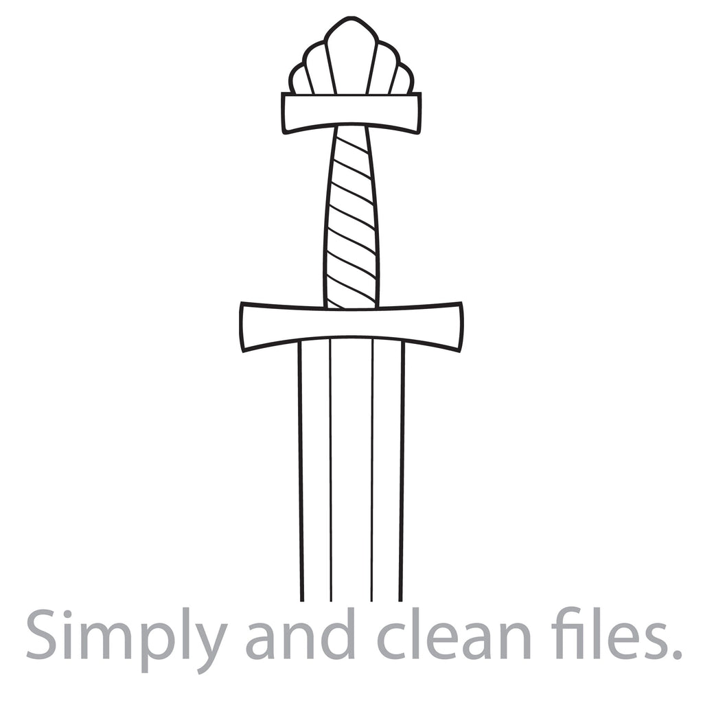 Viking sword. Cut files for Cricut. Clip Art silhouettes (eps, svg, pdf ...