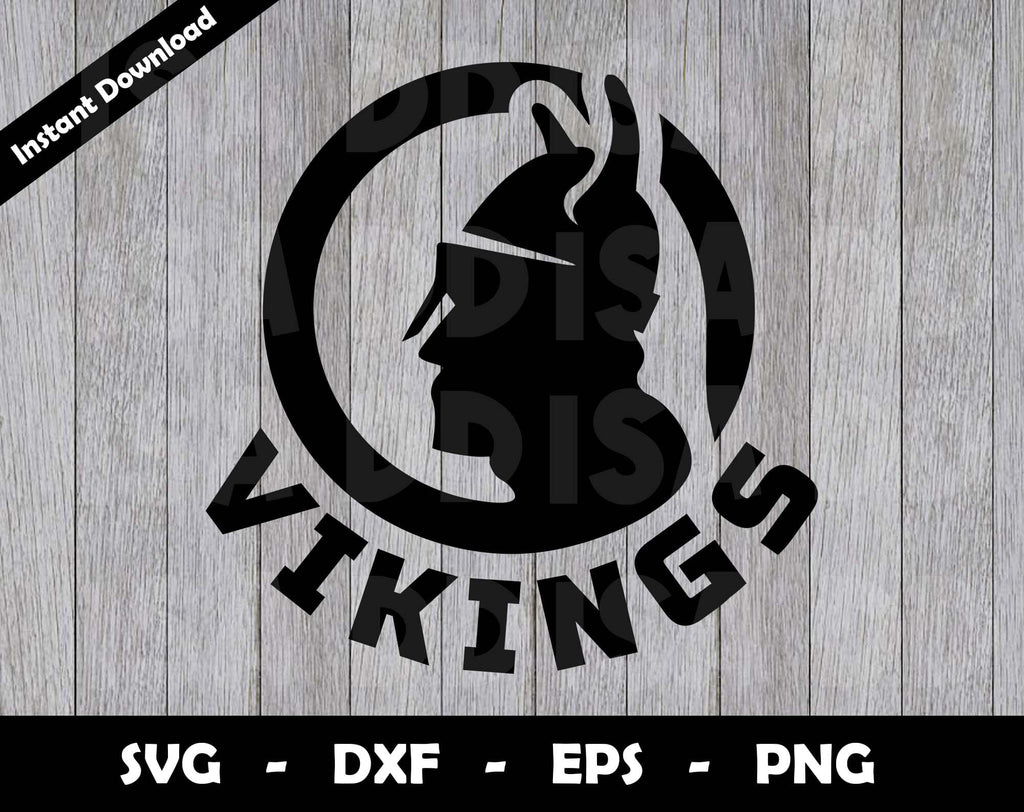 Vikings SVG Cut File, Vikings logo SVG Design, Vikings Football Mascot ...