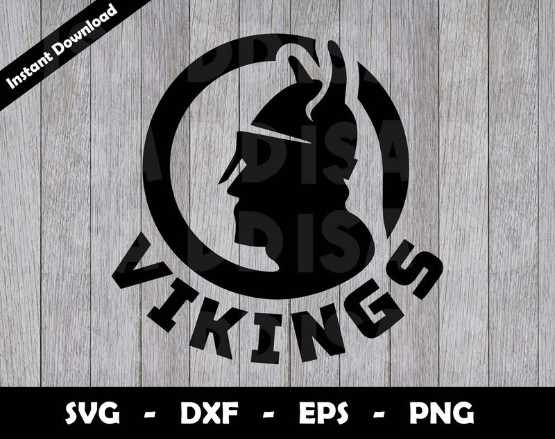Vikings SVG Cut File, Vikings logo SVG Design, Vikings Football Mascot ...