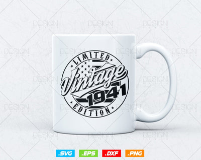 Vintage 1941 Flag Stamp 83rd Birthday Svg Png, Birthday 83rd Years Old ...