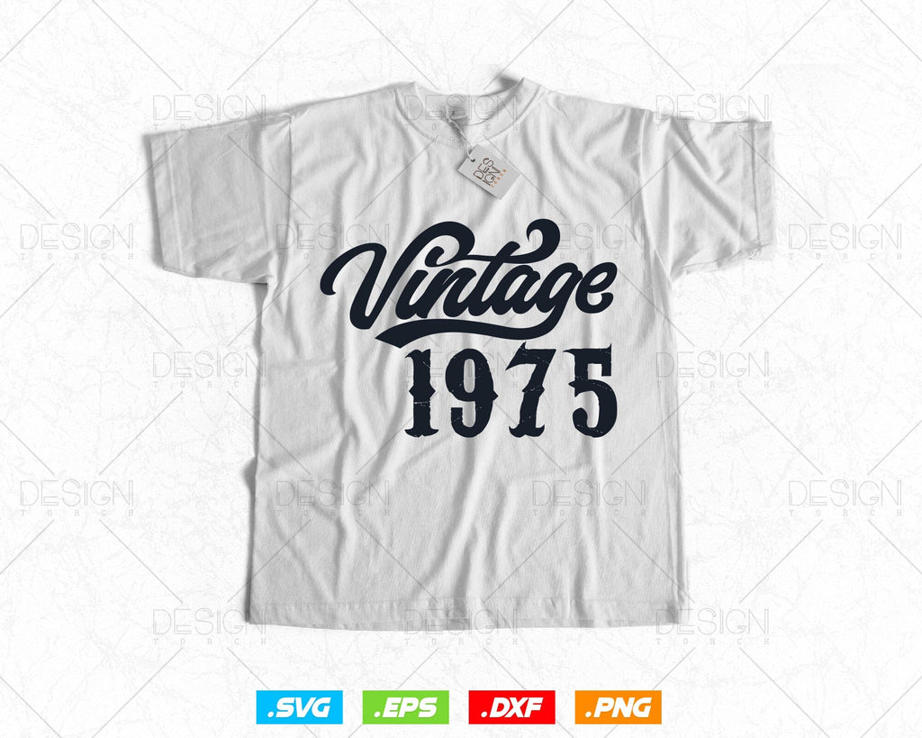 Vintage 1975 Birthday Svg Png, 49th Birthday Svg, Vintage 1975 Shirt ...