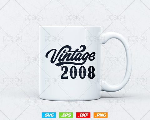 Vintage 2008 Birthday Svg Png, 16th Birthday Svg, Vintage 2008 Shirt ...