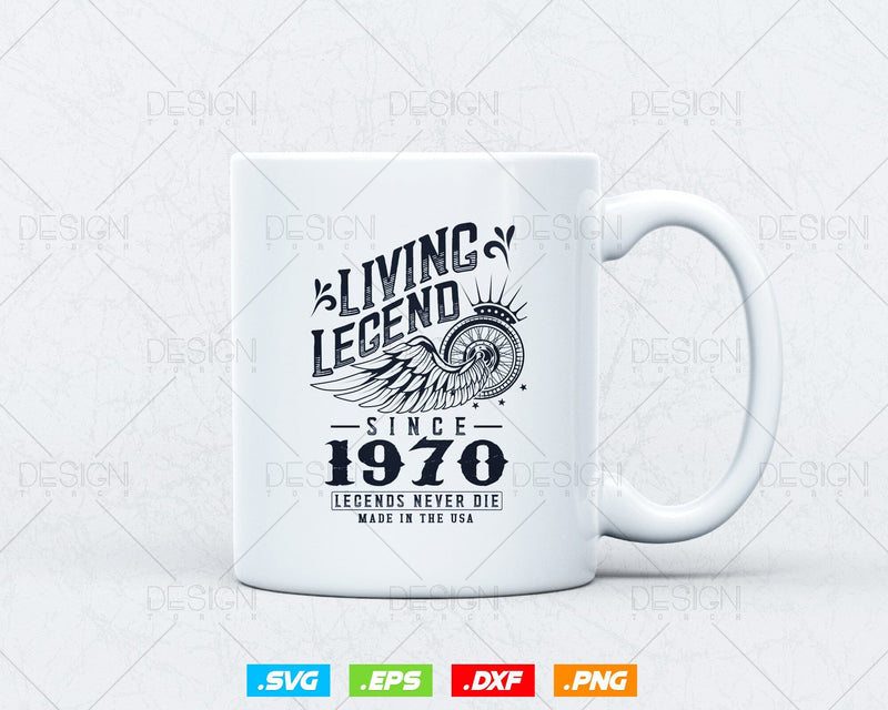 Vintage 54th Birthday Svg Png, Original Parts svg, Living Legend 1970 ...