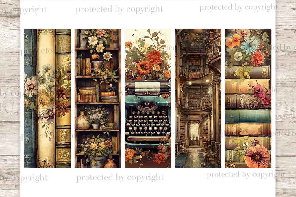 Vintage Book Bookmarks | Ephemera Printable - So Fontsy