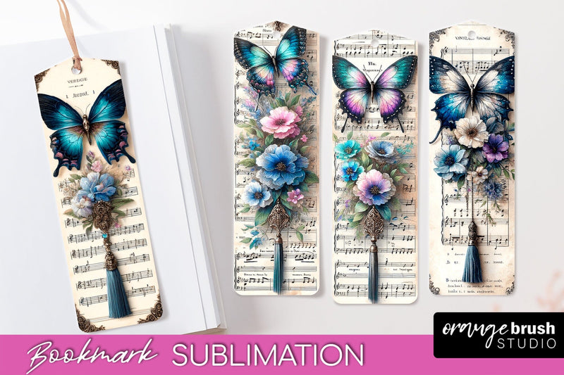 Vintage Bookmark Sublimation - Scrapbook Bookmarks 4 PNG - So Fontsy