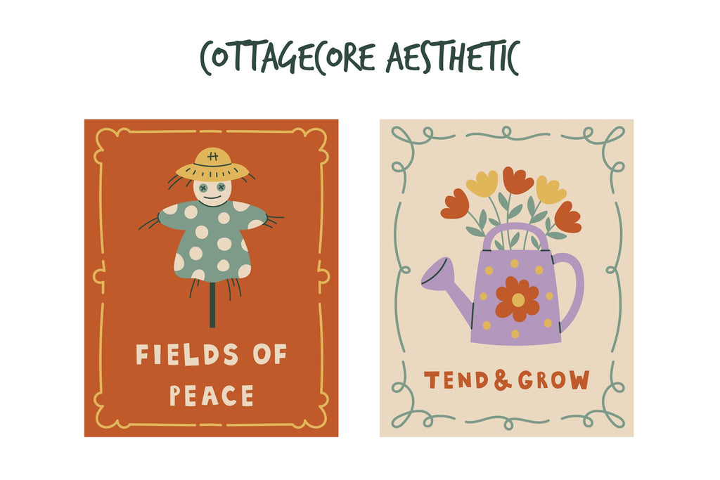 Vintage Cottagecore Quote Posters - So Fontsy