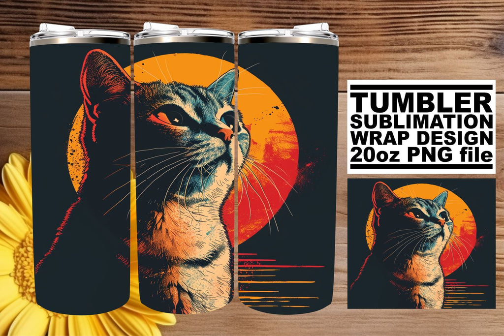 Vintage Creature Comforts Tumbler Wrap, Retro Sublimation Design, 20oz ...