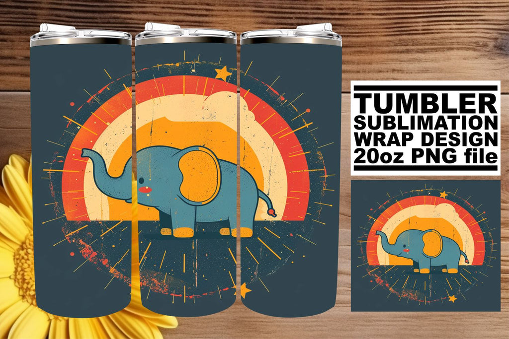 Vintage Critters Tumbler Wrap, Retro Sublimation Design, 20oz ...