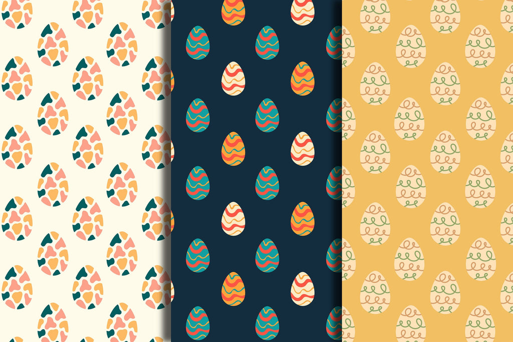 Vintage Easter Seamless Patterns - So Fontsy