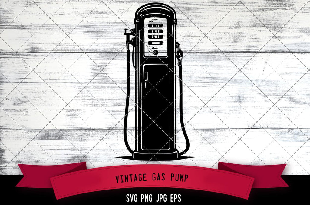 Vintage Gas Pump SVG, Pump SVG - So Fontsy