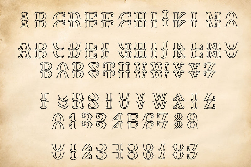 Vintage Monogram Stacked - So Fontsy