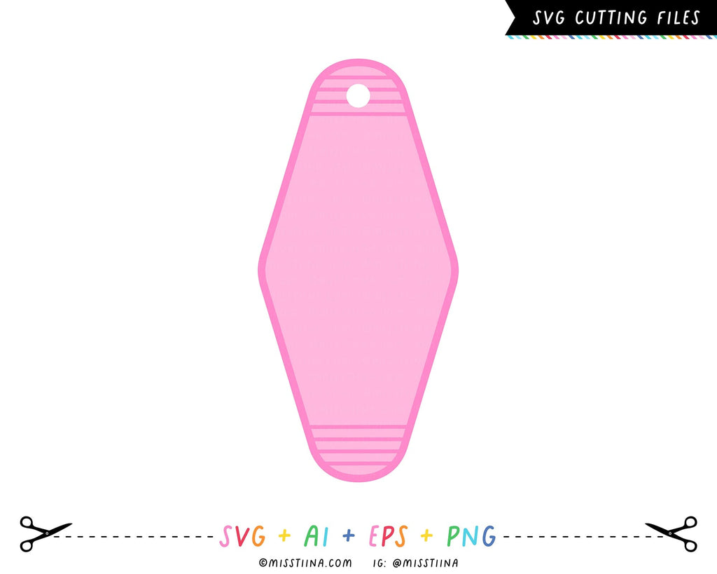 Vintage Motel Key Tag SVG - So Fontsy