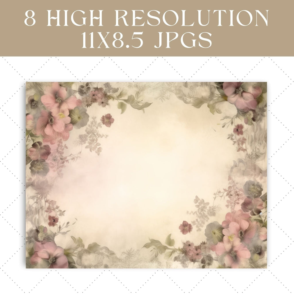 Vintage Regency Garden Junk Journal Paper | Printable Junk Journal ...