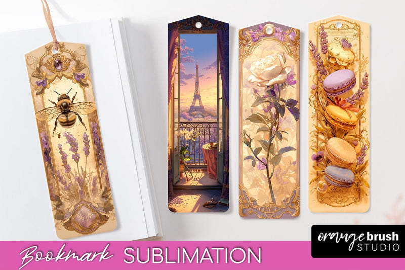 Vintage Scrapbook Bookmark Sublimation - Ephemera Bookmarks - So Fontsy