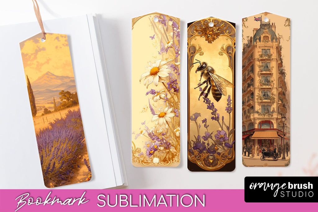 Vintage Scrapbook Bookmark Sublimation - Ephemera Bookmarks - So Fontsy