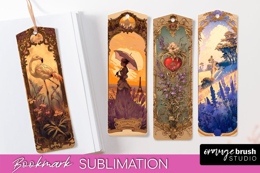 Vintage Scrapbook Bookmark Sublimation - Ephemera Bookmarks - So Fontsy