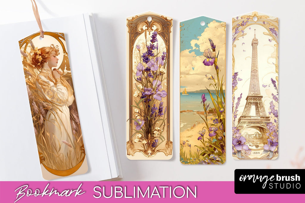 Vintage Scrapbook Bookmark Sublimation - Ephemera Bookmarks - So Fontsy