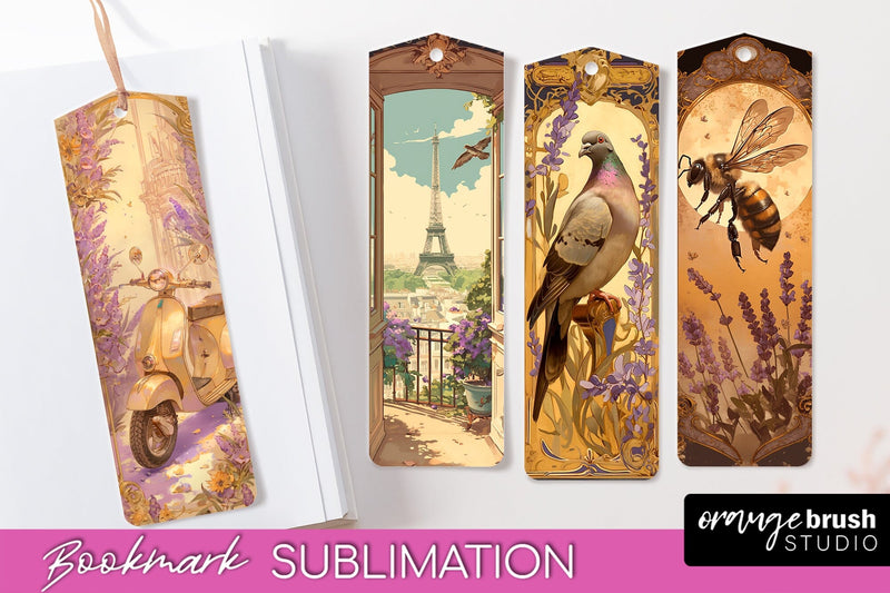 Vintage Scrapbook Bookmark Sublimation - Ephemera Bookmarks - So Fontsy