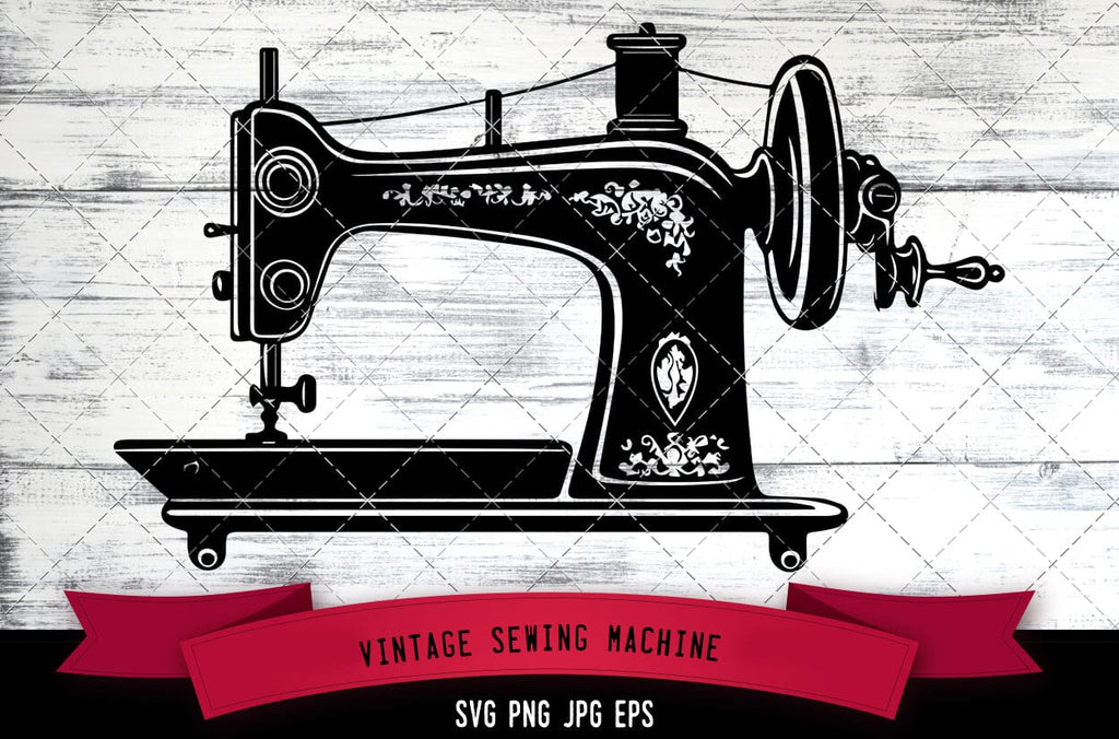 Vintage Sewing Machine SVG - So Fontsy