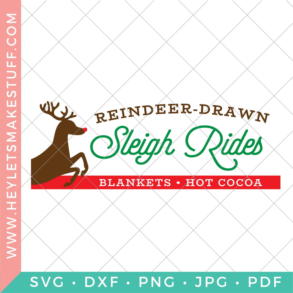 Vintage Sleigh Rides Sign - So Fontsy