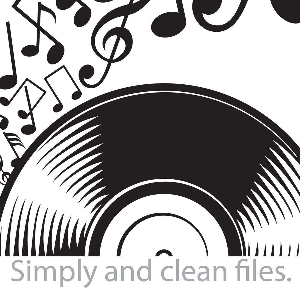 Vinyl disc (record) and music notes. Cut files for Cricut. Clip Art ...
