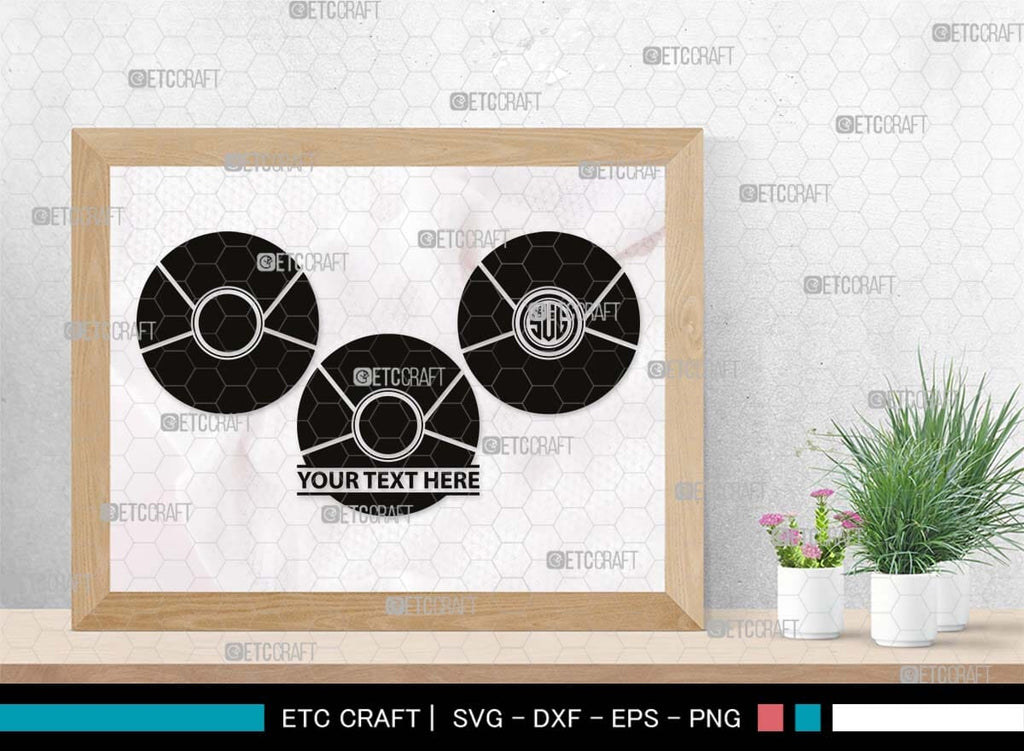 Vinyl Record Monogram, Vinyl Record Silhouette, Vinyl Record SVG ...