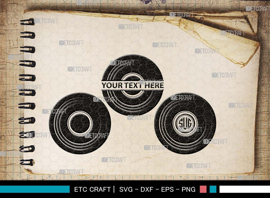 Vinyl Record Monogram, Vinyl Record Silhouette, Vinyl Record SVG ...