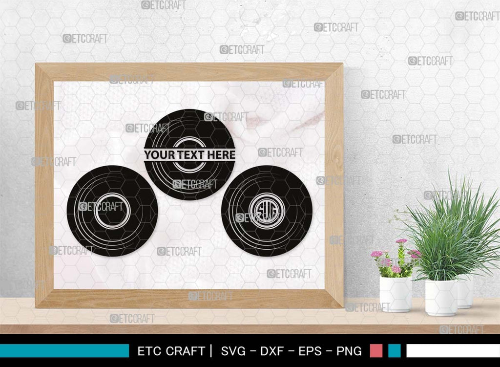 Vinyl Record Monogram, Vinyl Record Silhouette, Vinyl Record SVG ...