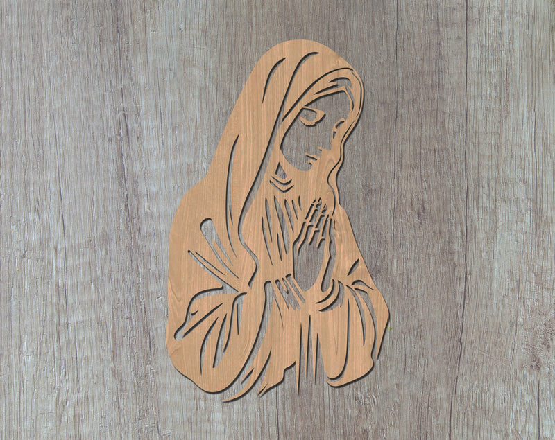 Virgin Mary Laser SVG Cut File, Virgin Mary Glowforge File, Virgin Mary ...