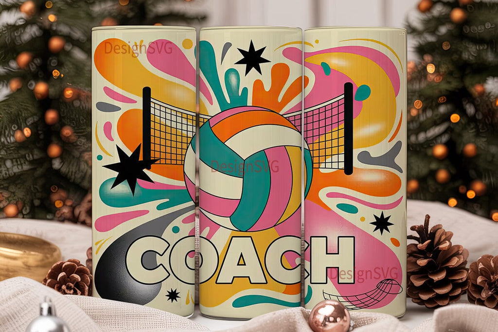 Volleyball Coach 20oz Tumbler Wrap - So Fontsy