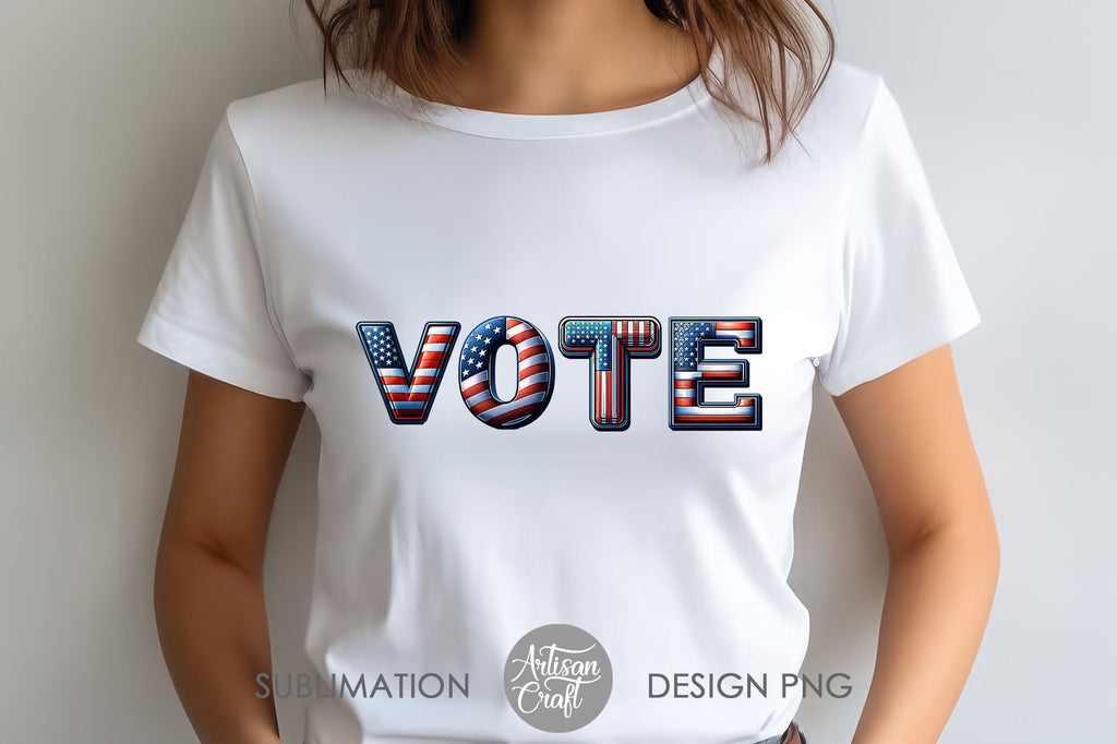 Vote PNG, American Election, 3D alphabet | So Fontsy