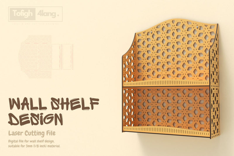 Wall Shelf Laser Cut SVG File | Decorative Wall Shelf Design | Laser ...